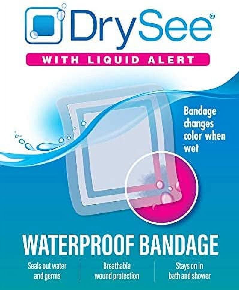 DrySee Waterproof Bandages - Large Bandages for Wound Care, Tattoos ...