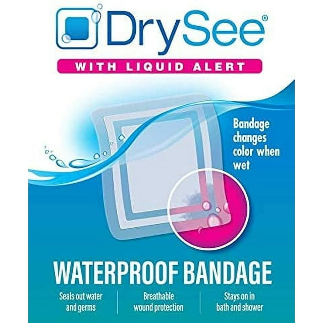 Free Shipping! DrySee Waterproof Bandages - Large Bandages for Wound ...