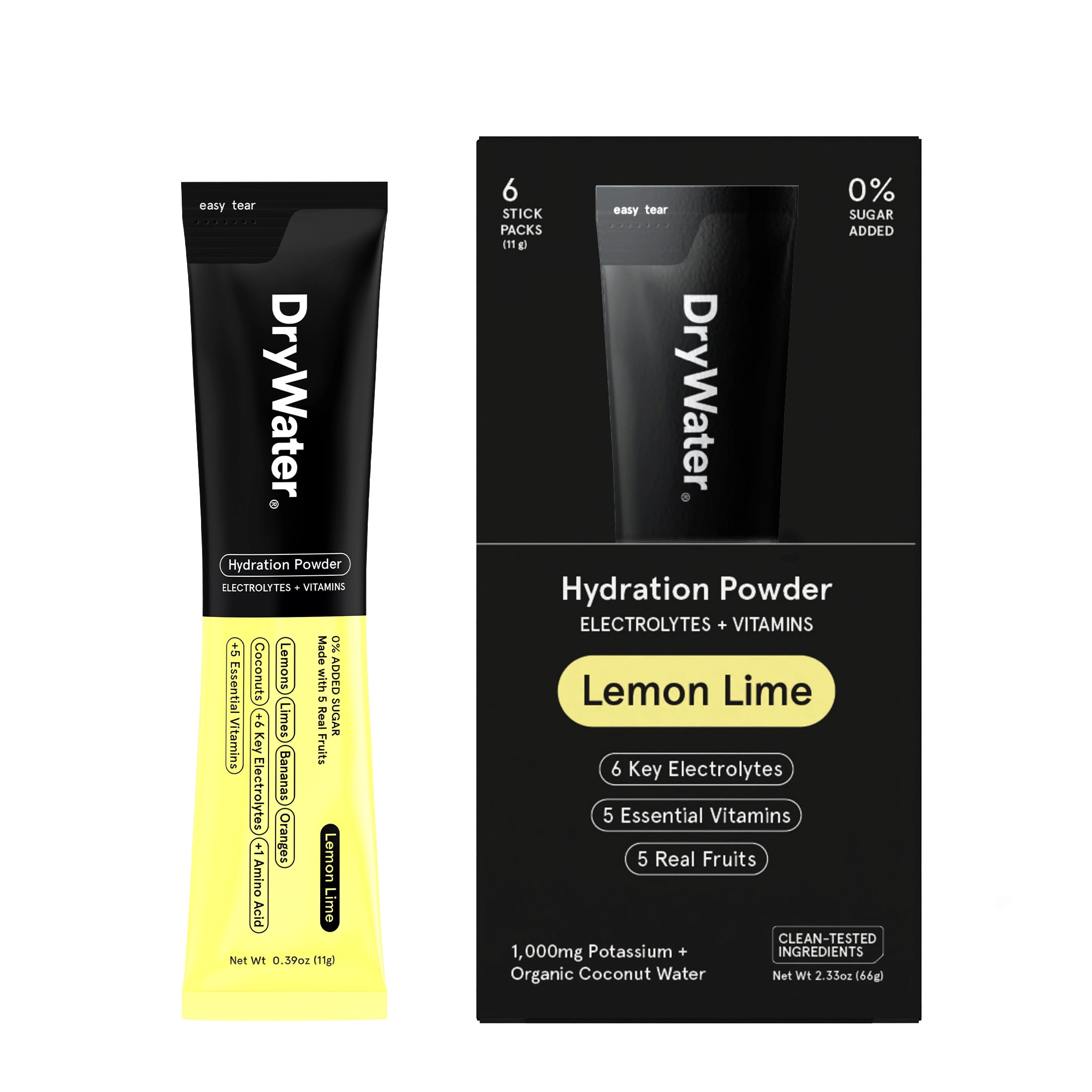 DryWater® - Electrolyte + Vitamin 6-in-1 Hydration Powder, 1,000mg ...