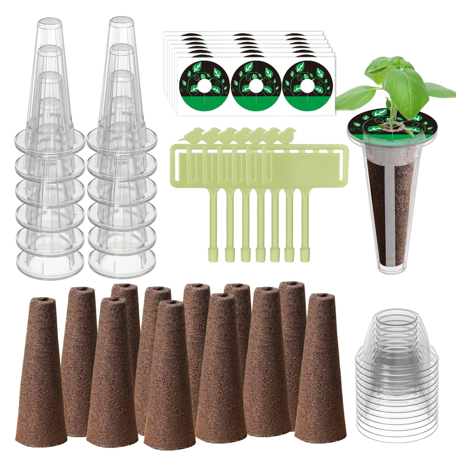Dryades 84 pcs Hydroponic Pod Kit for Aero Garden with 12 Grow Baskets ...