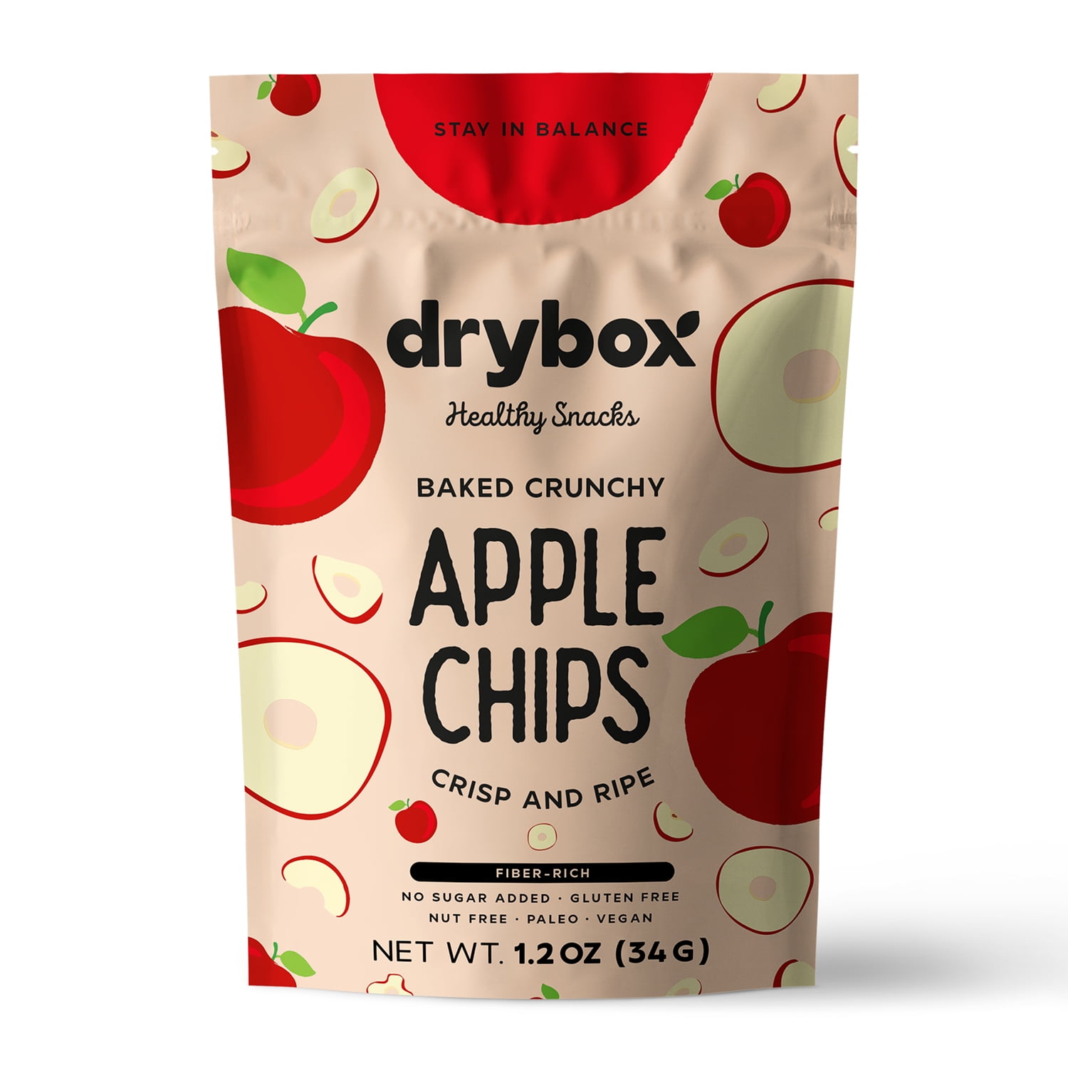 Drybox Dried Apple Chips No Sugar Added 1 Pack Apple Crisps Dehydrated ...