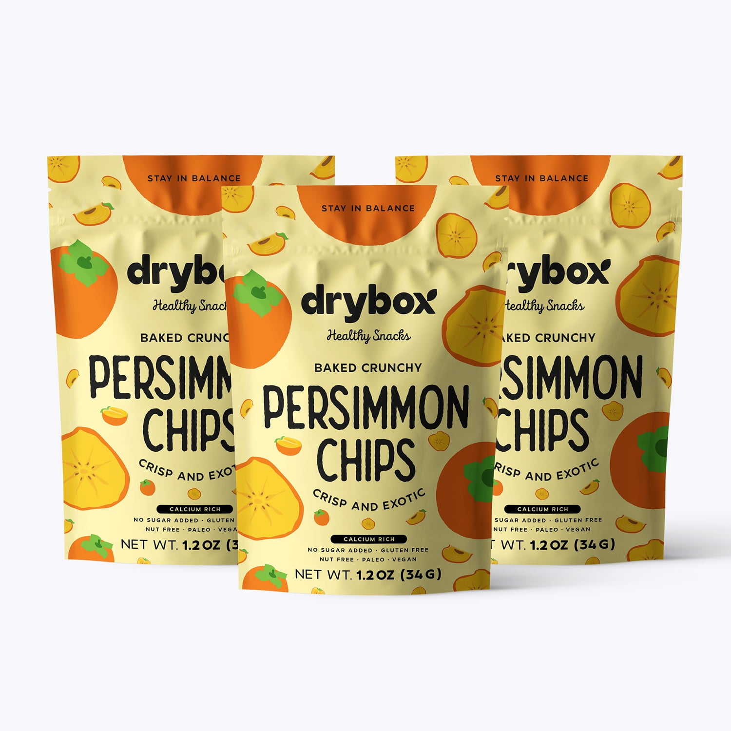 Drybox Dried Persimmons, Persimmon Chips Sliced No Sugar Added Fruit ...