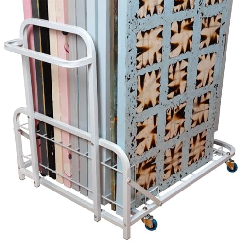 Dryden Art Canvas Storage Rack & Frame Keeper, Mobile Cart, Large Floor ...