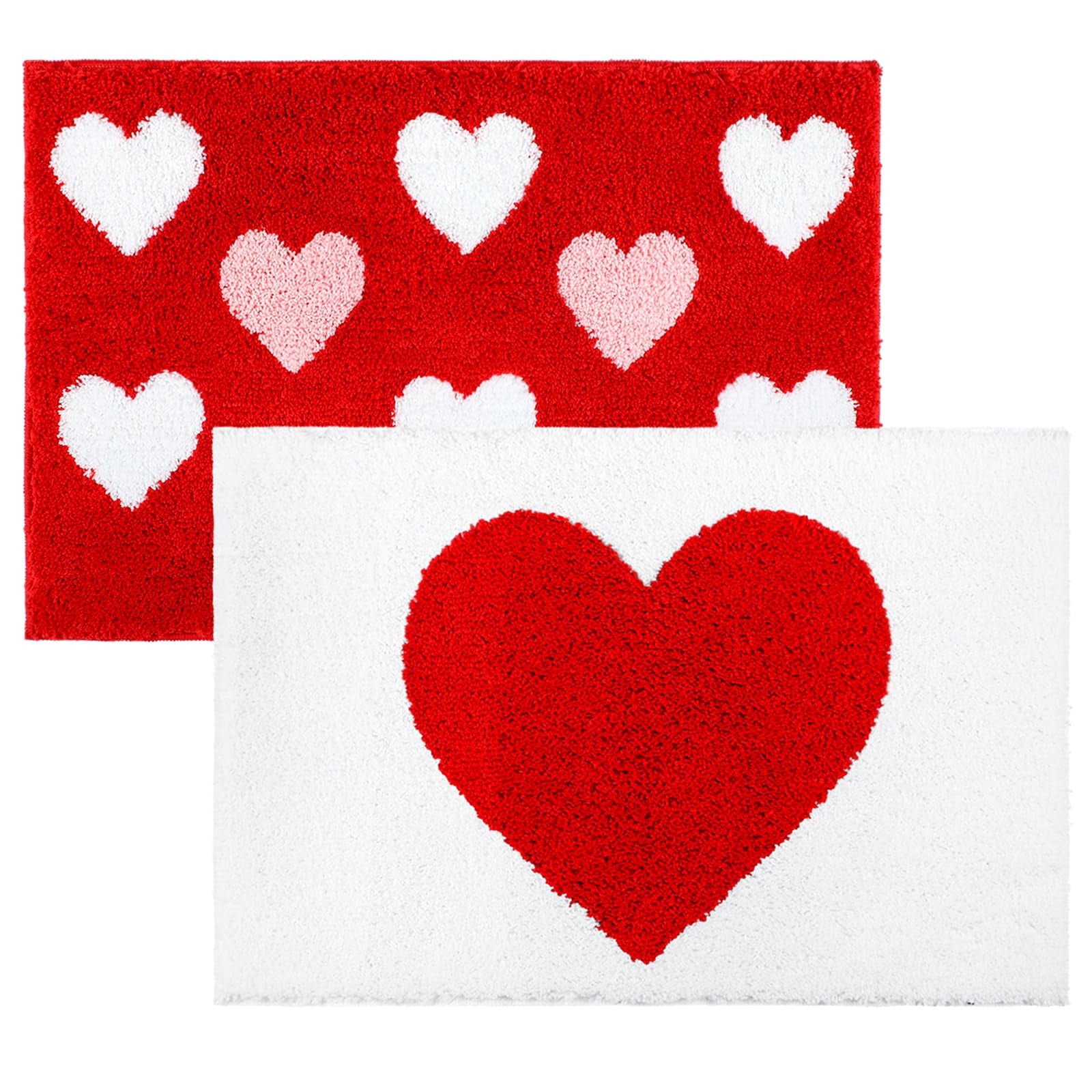 Drydiet Valentines Day Bathroom Rugs Heart Tufted Galentine Day ...