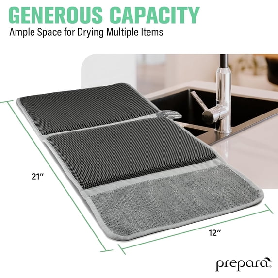 Drydock Deluxe Kitchen Towel & Drying Mat, 2-Pack - High-Performance ...