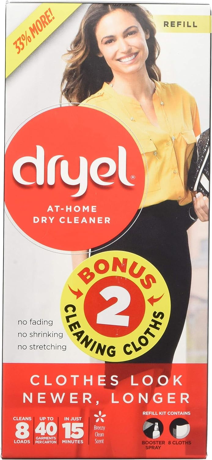 Dryel At-Home BONUS Dry Cleaner Refill Kit with Extra 2 Cloths ...
