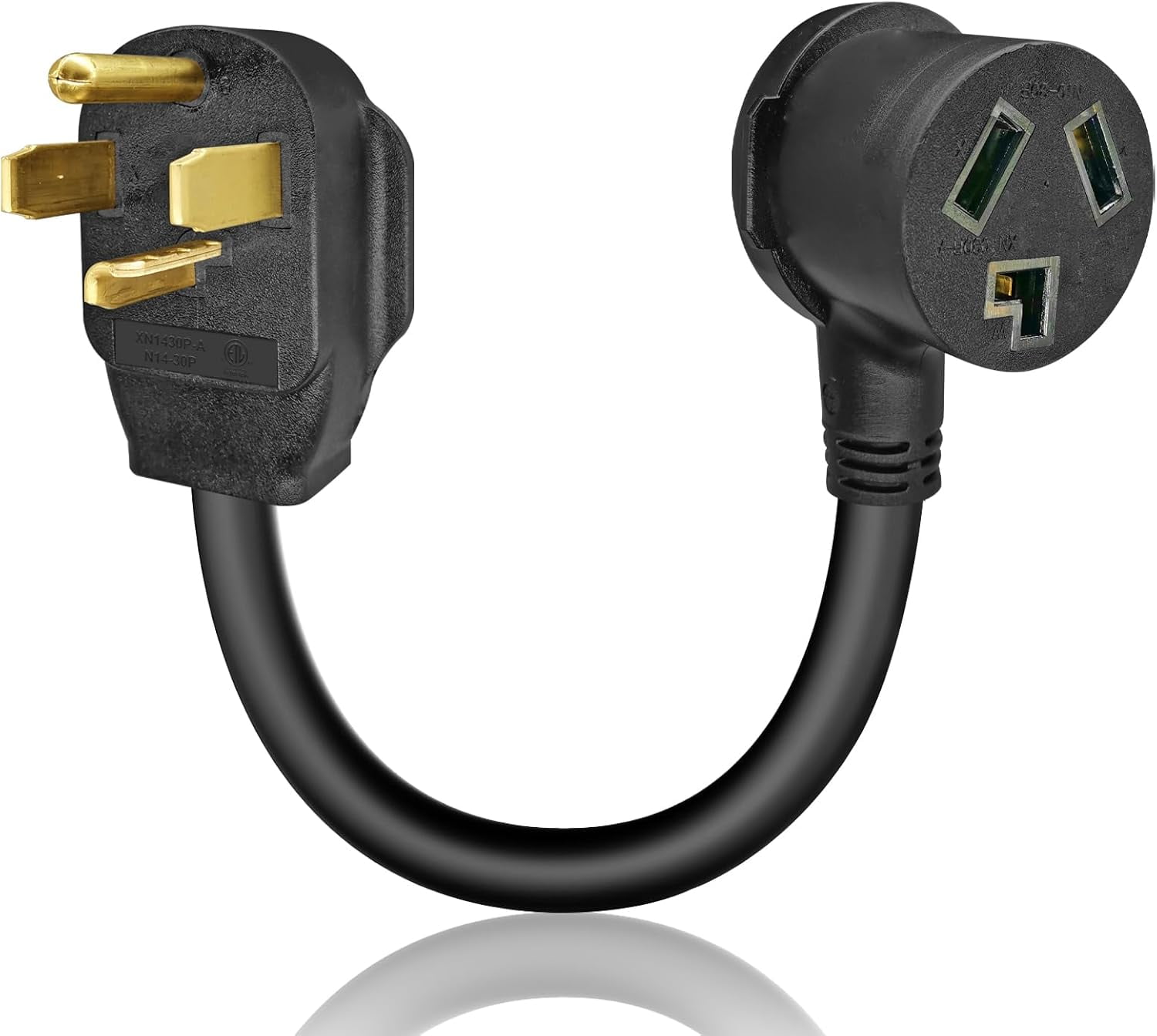 Dryer Adapter 3 Prong to 4 Prong, NEMA 14-30P to 10-30R, 30 Amp, Plug ...