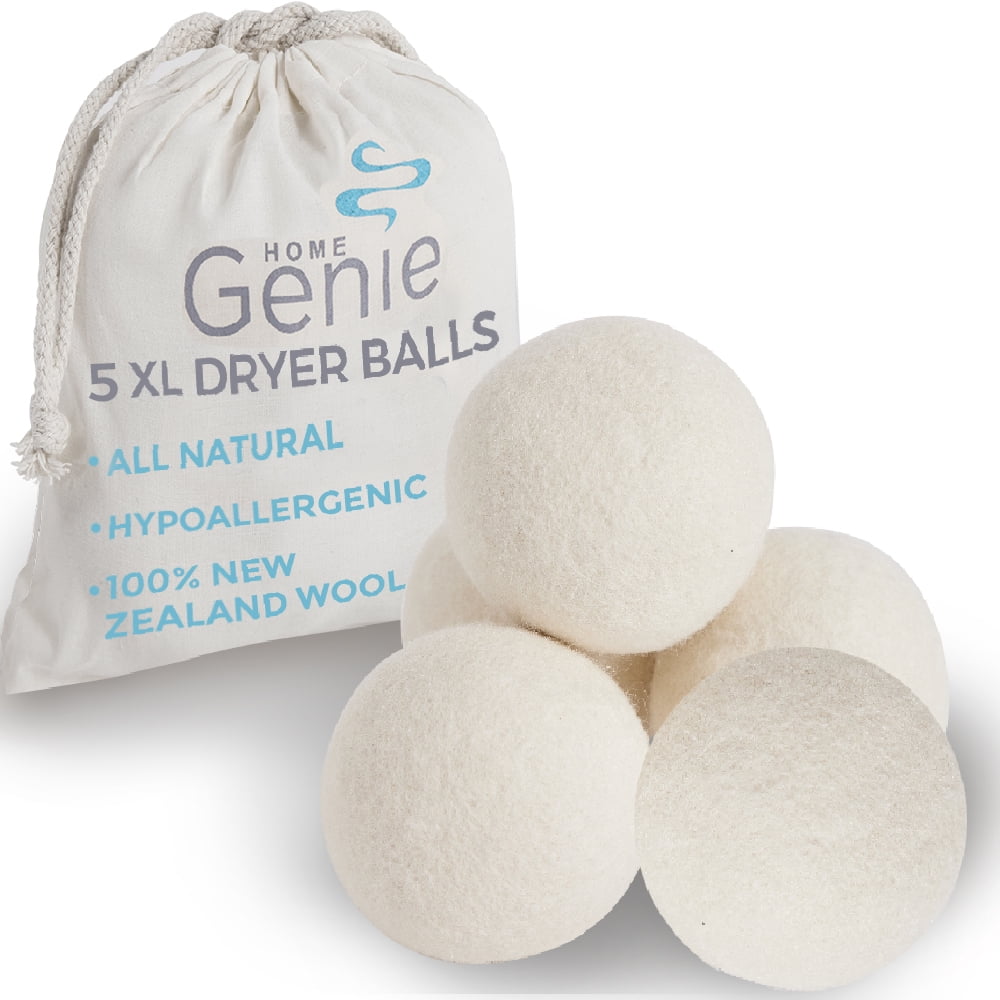 Home Genie Dryer Balls, Reusable Wool Balls for Over 400 Loads, 5 Pack ...