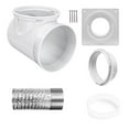 Dryer Hose Adapter Set - 90 Degree Vent Duct, Wall Dock with Secure ...