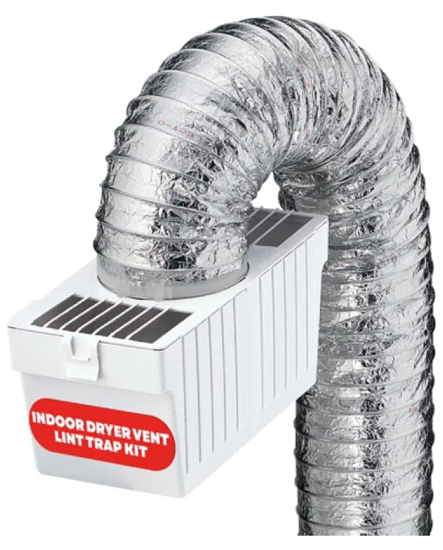 Dryer Lint Trap Kit, Indoor Venting with Supurr-Flex Flexible Metallic ...