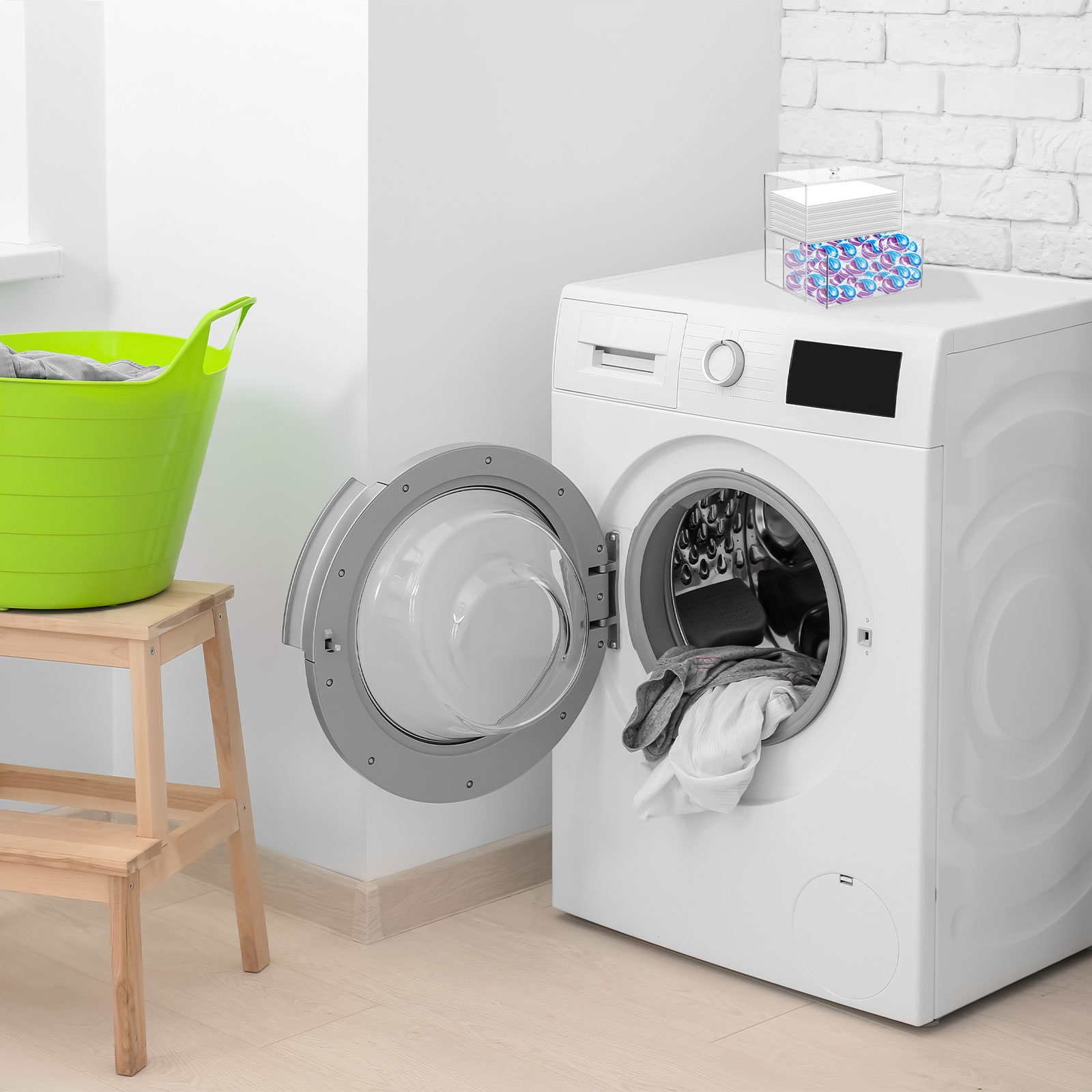 Dryer Sheet Holder with Drawer and Lid Acrylic Dryer Sheet Container 2 ...