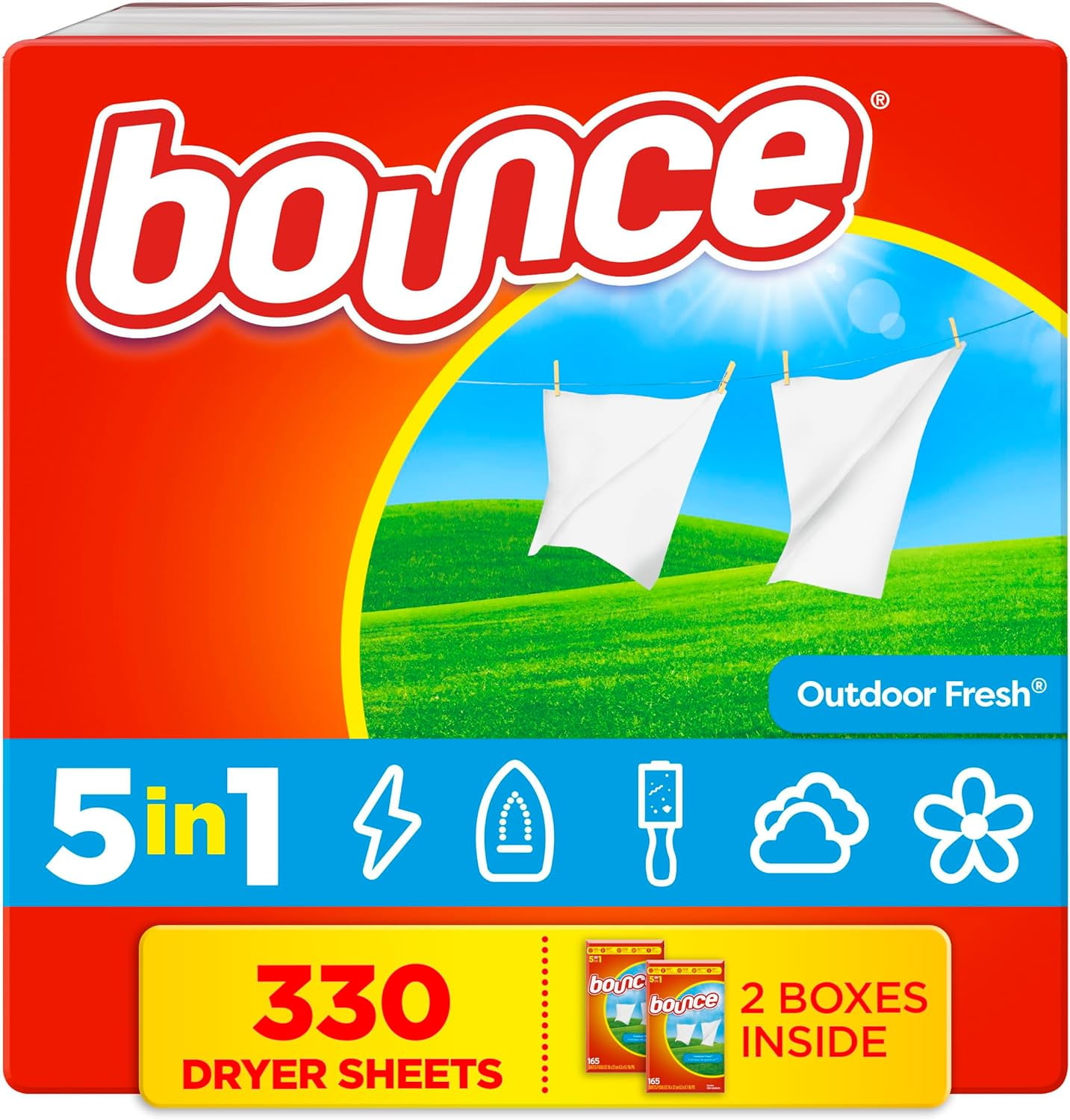 Dryer Sheets, 330 count, Outdoor Fresh Scent, Fabric Softener Sheets ...