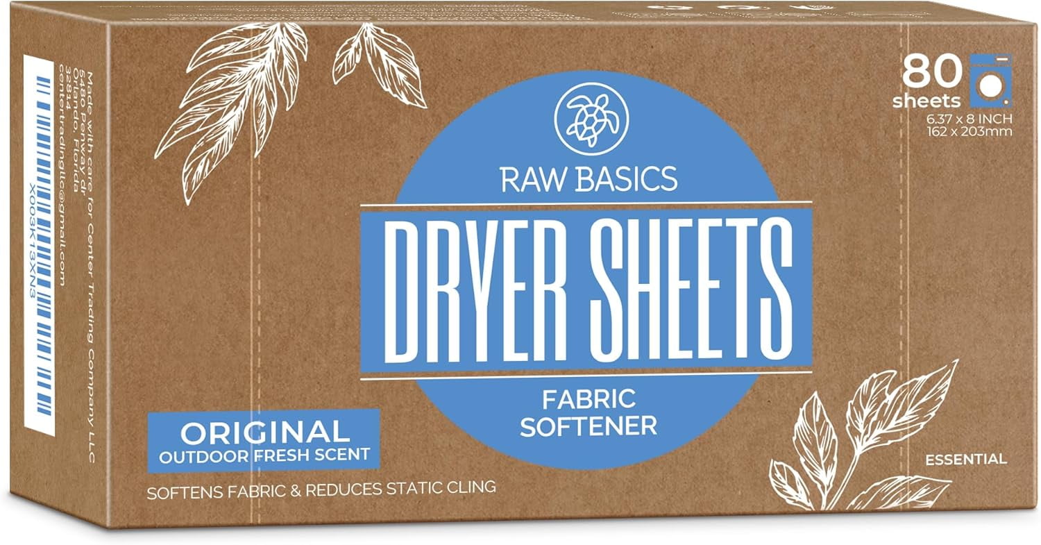 Dryer Sheets, 80 Bulk Loads - Laundry Fabric Softener Strips to Guard ...