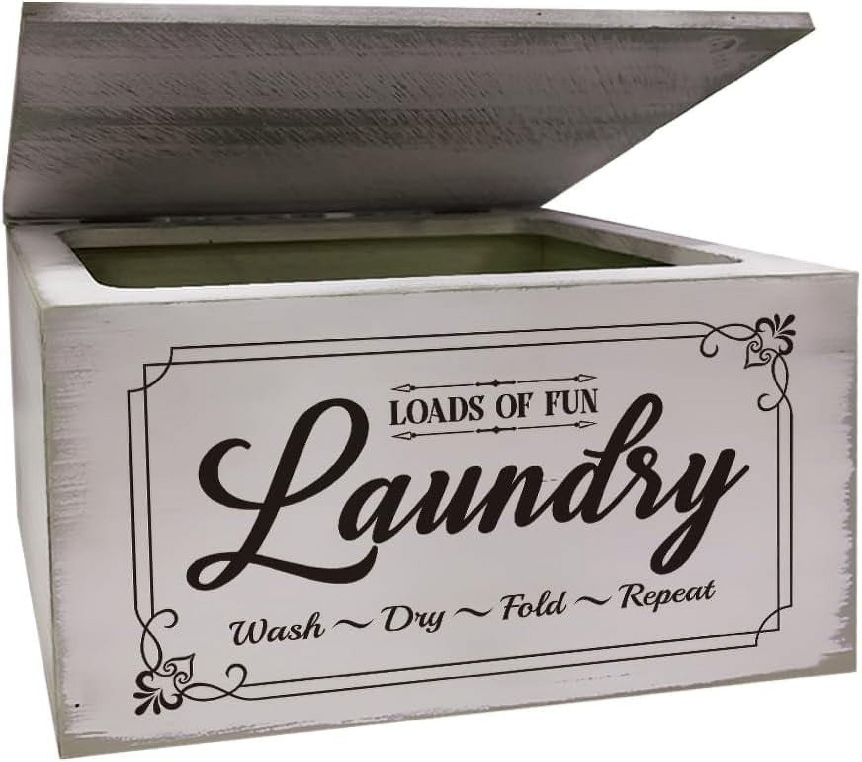 Dryer Sheets Holder with Lid Rustic Dryer Sheet Dispenser Laundry ...