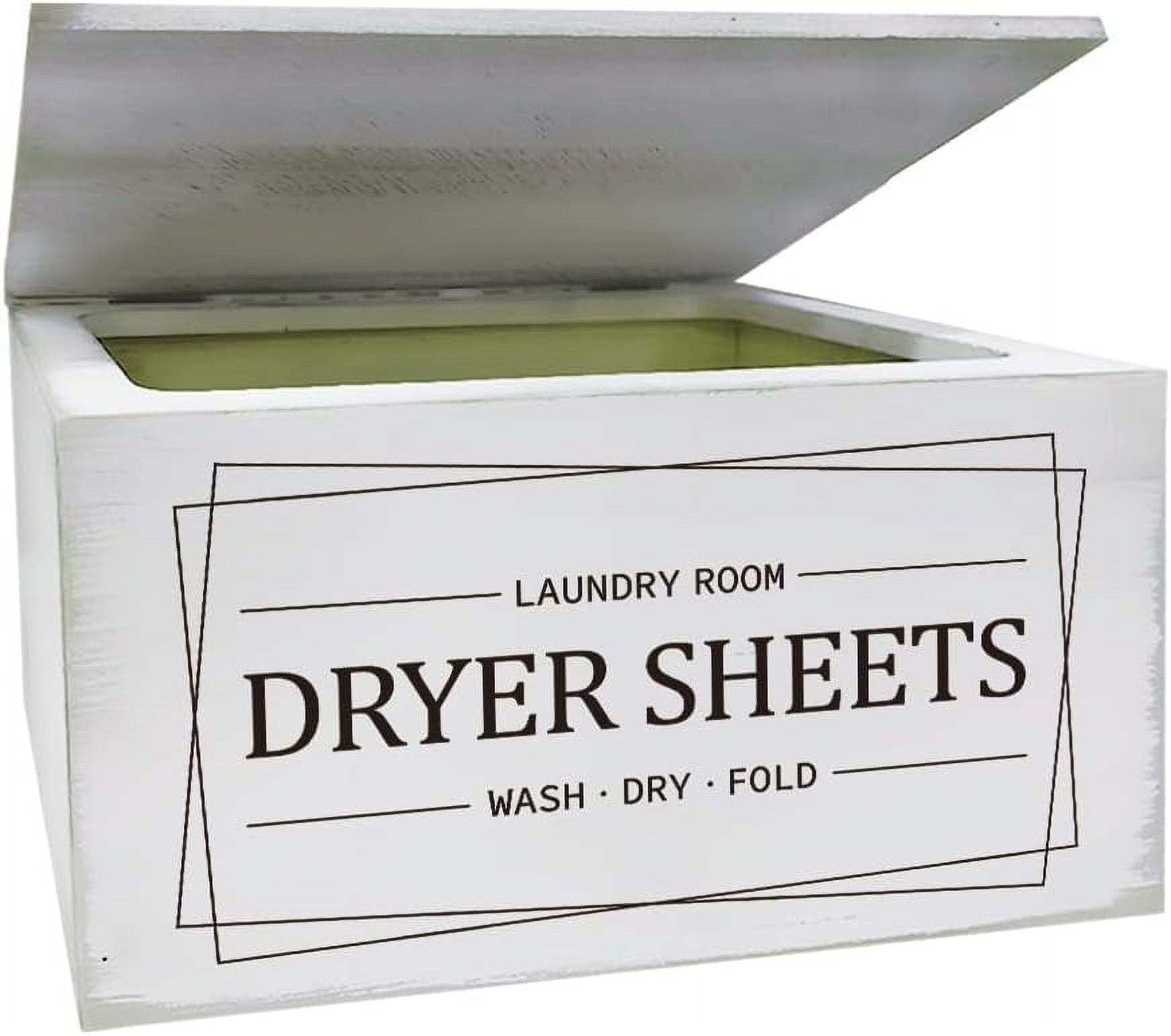 Dryer Sheets Holder with Lid Rustic Dryer Sheet Dispenser Laundry Room ...