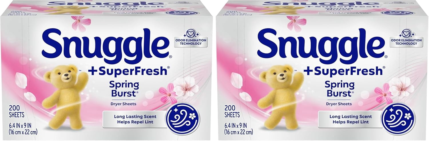Dryer Sheets, Spring Burst, 200 Count | Plus SuperFresh | Static ...