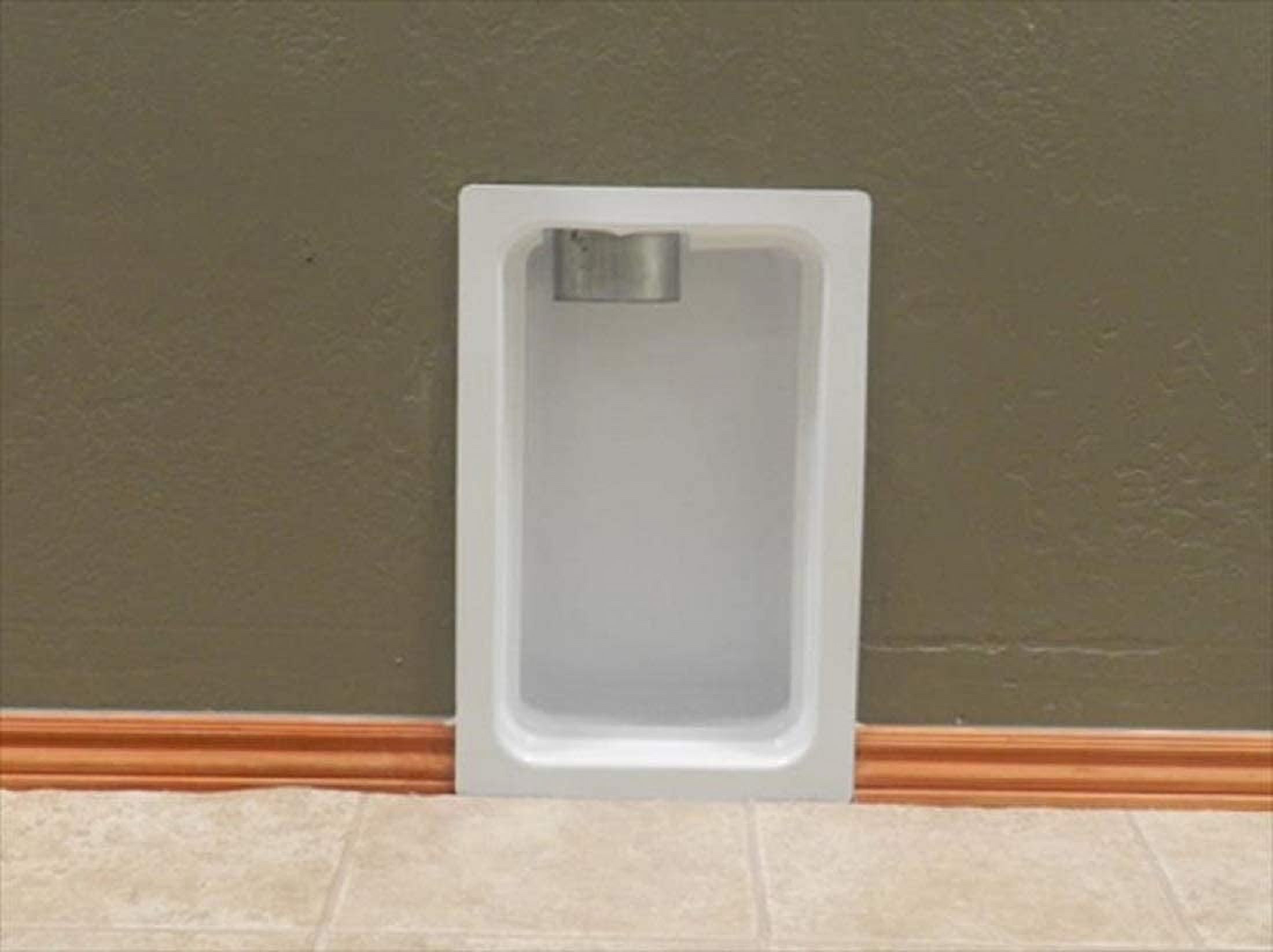 Dryer Vent Box Metal White with Trim Ring for 2x4 Wall - Walmart.com
