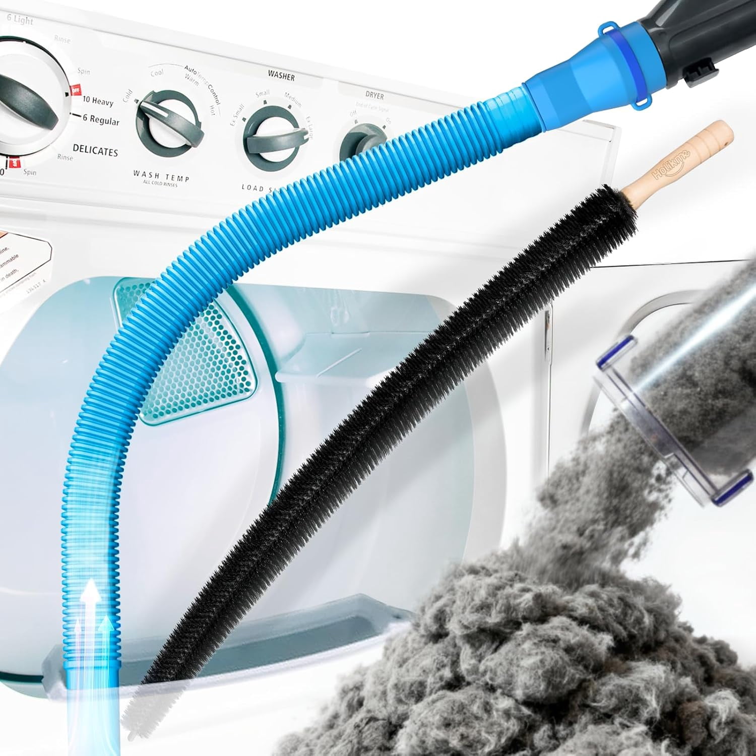 Dryer Vent Cleaner Kit 2 Pieces - Upgraded Dryer Lint Screens Cleaner ...
