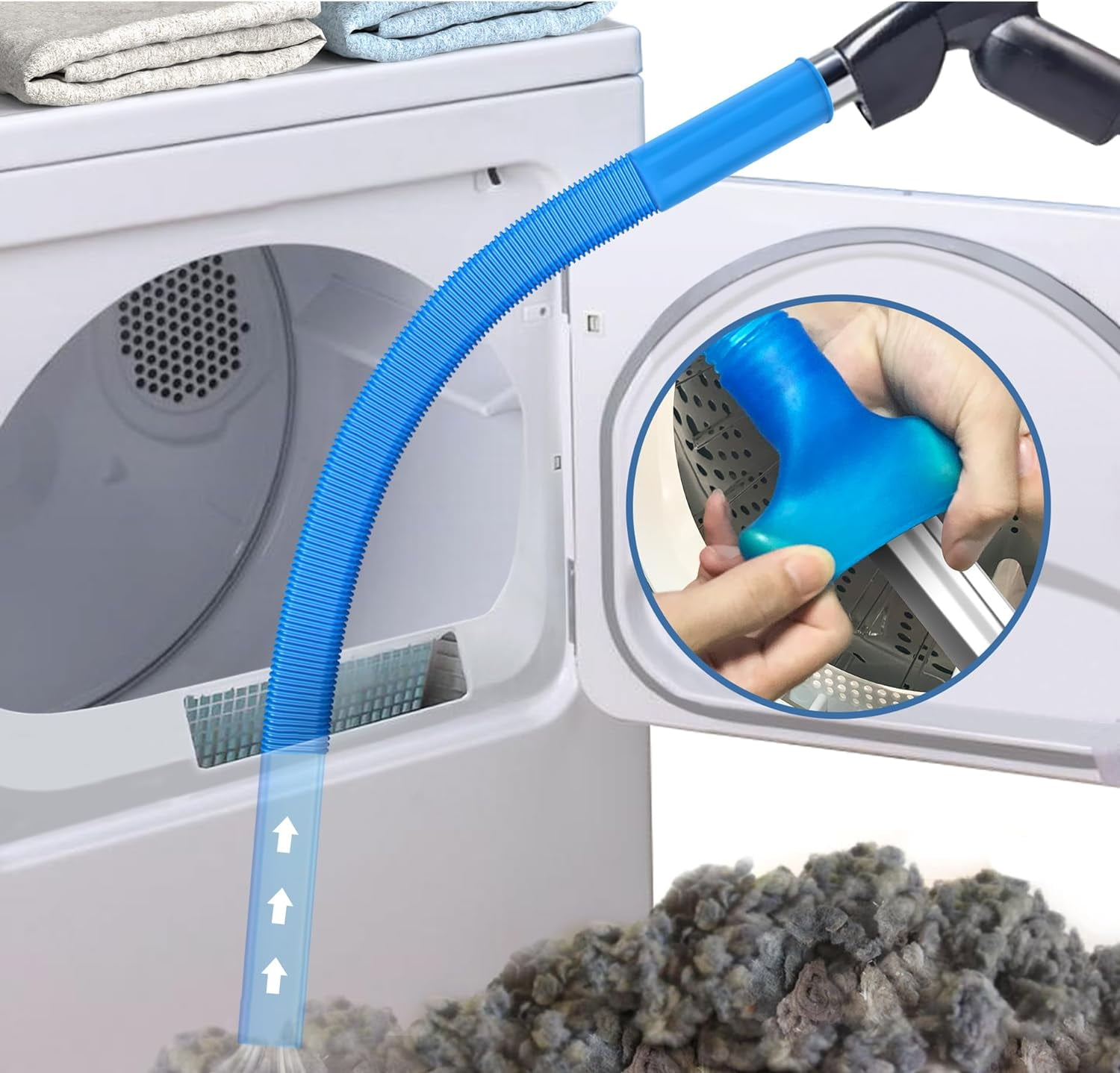 Dryer Vent Cleaner Kit Dryer Lint Vacuum Attachment with Stretch ...