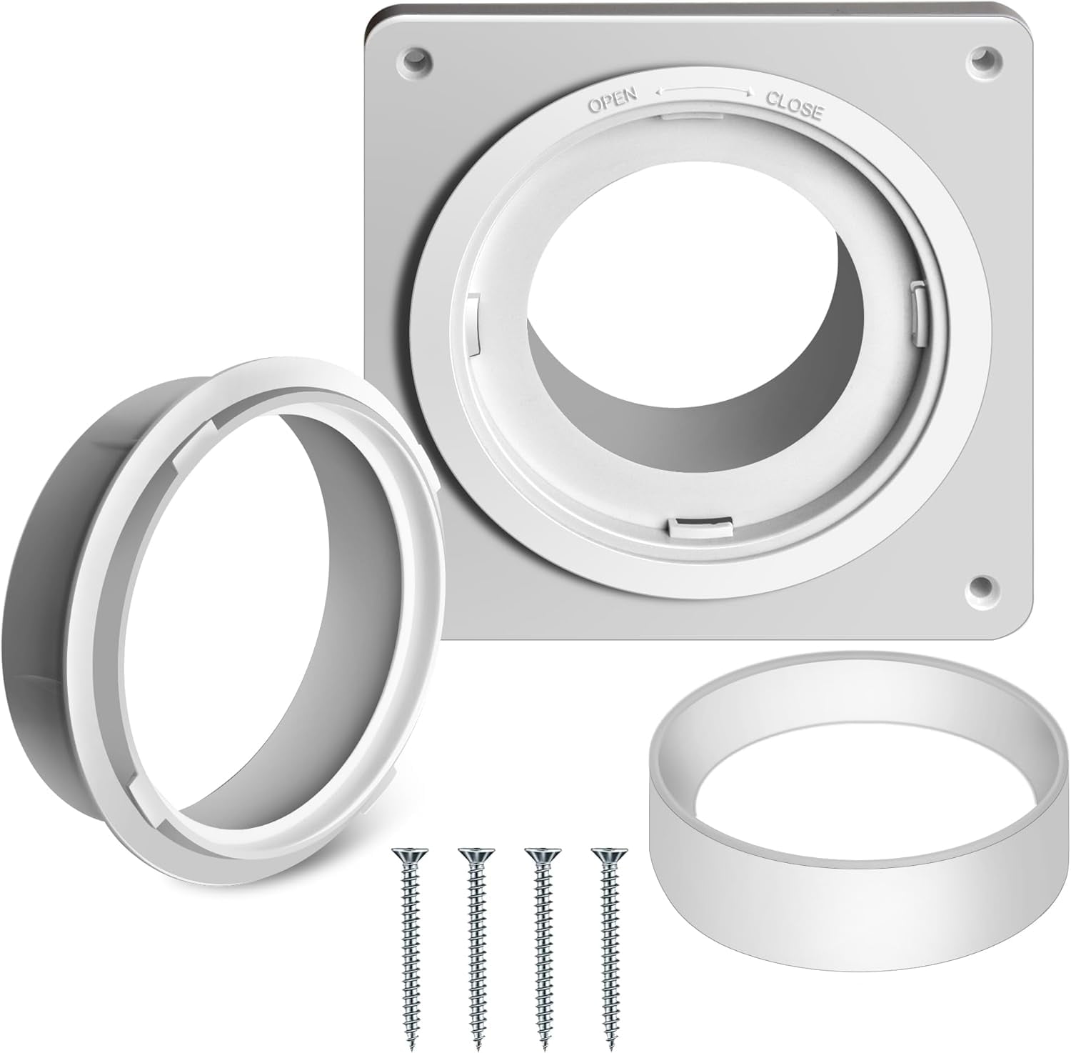 Dryer Vent Connector Kit, Dryer Vent Wall Plate with Quick Connect ...