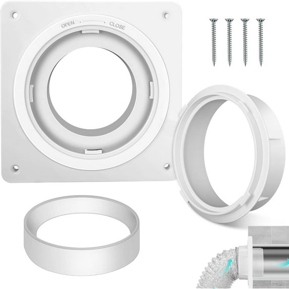 Dryer Vent Connector Kit, Dryer Vent Wall Plate with Quick Connect ...