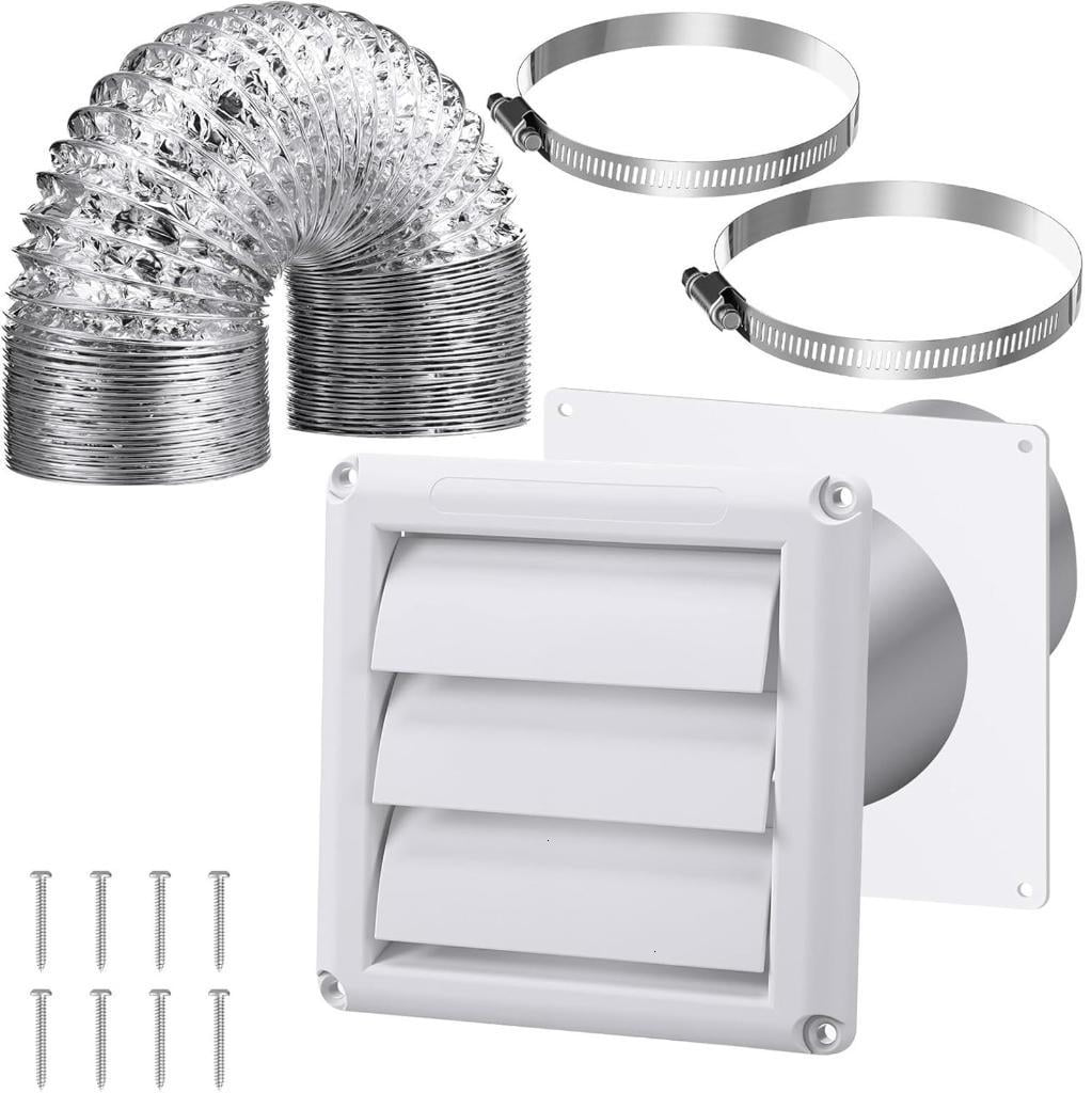 Dryer Vent Kits Through Wall with Hose/Duct Connectors/Plate Wall ...
