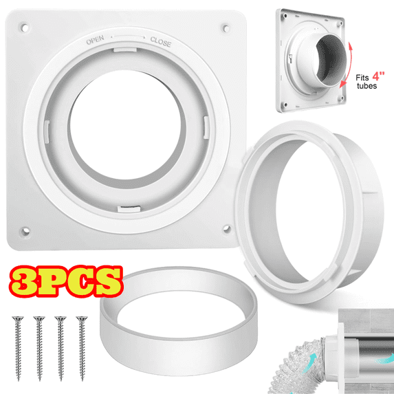 Dryer Vent Wall Plate, Dryer Vent Connector Kit Include Quick Connect ...