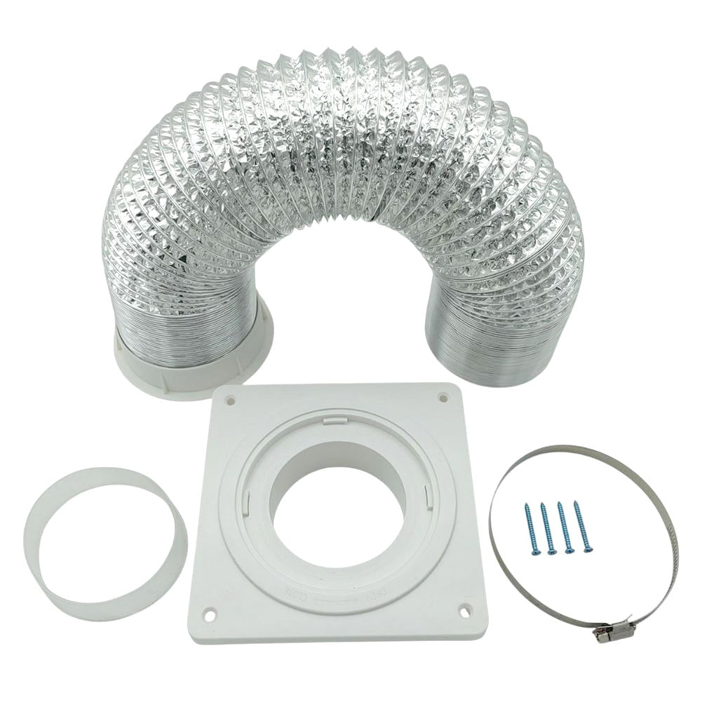 Dryer Vent Wall Plate with Hose 4 Inch Screwed Lock Dryer Vent ...