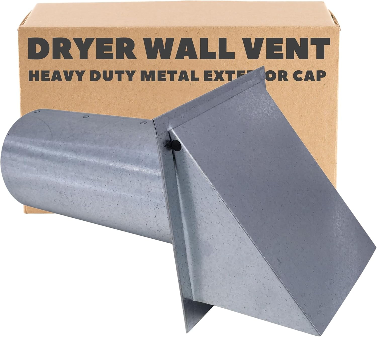 Dryer Wall Vent - Galvanized Steel - Heavy Duty Hooded Metal Caps for ...