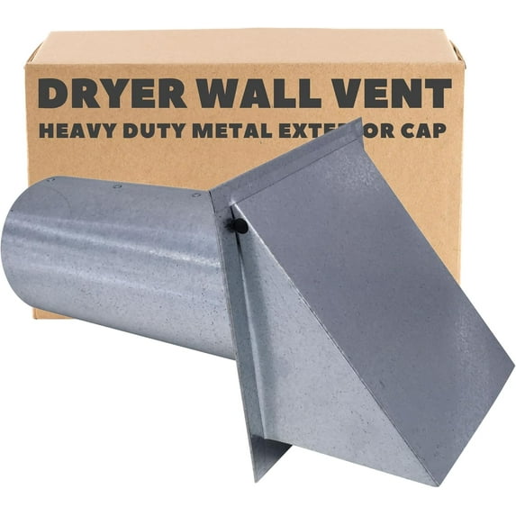 Dryer Wall Vent - Galvanized Steel - Heavy Duty Hooded Metal Caps for ...