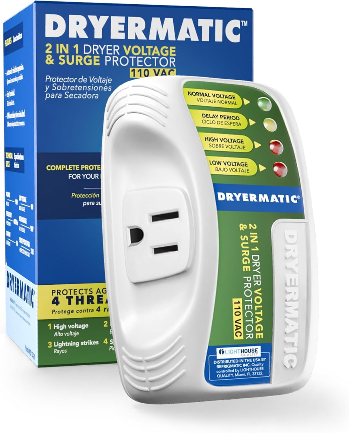 Dryermatic, 2-in-1 Electronic Voltage & Surge Protector for Compact ...