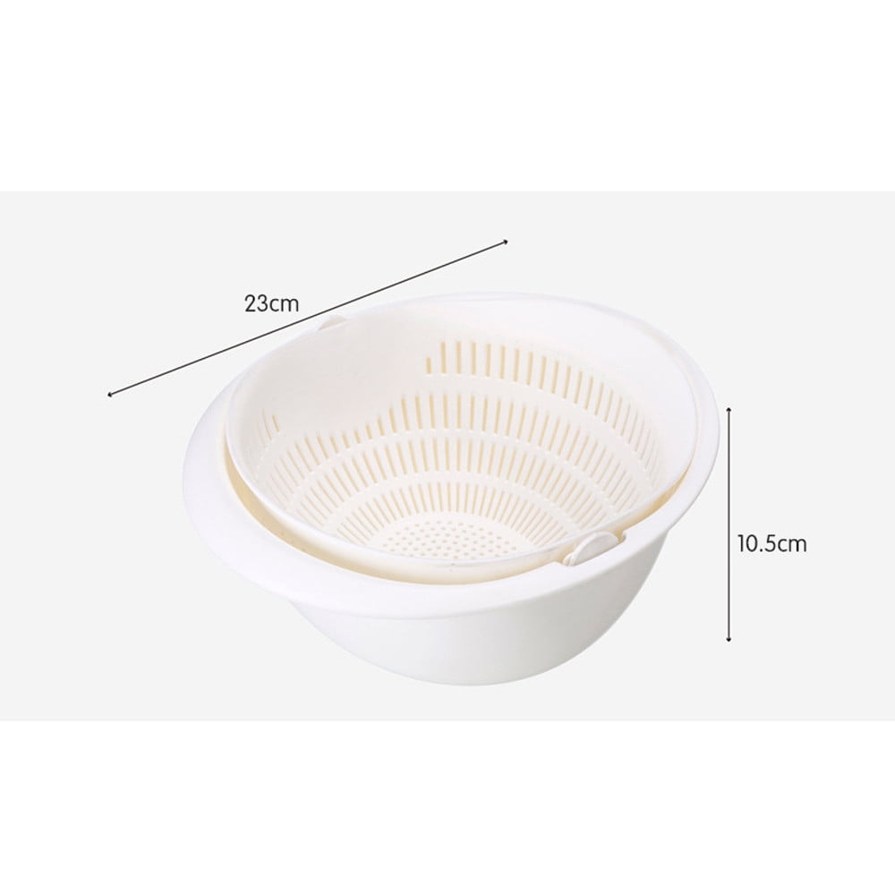 Drying Mat Double Drain Bowl Washing Kitchen Strainer Noodles ...
