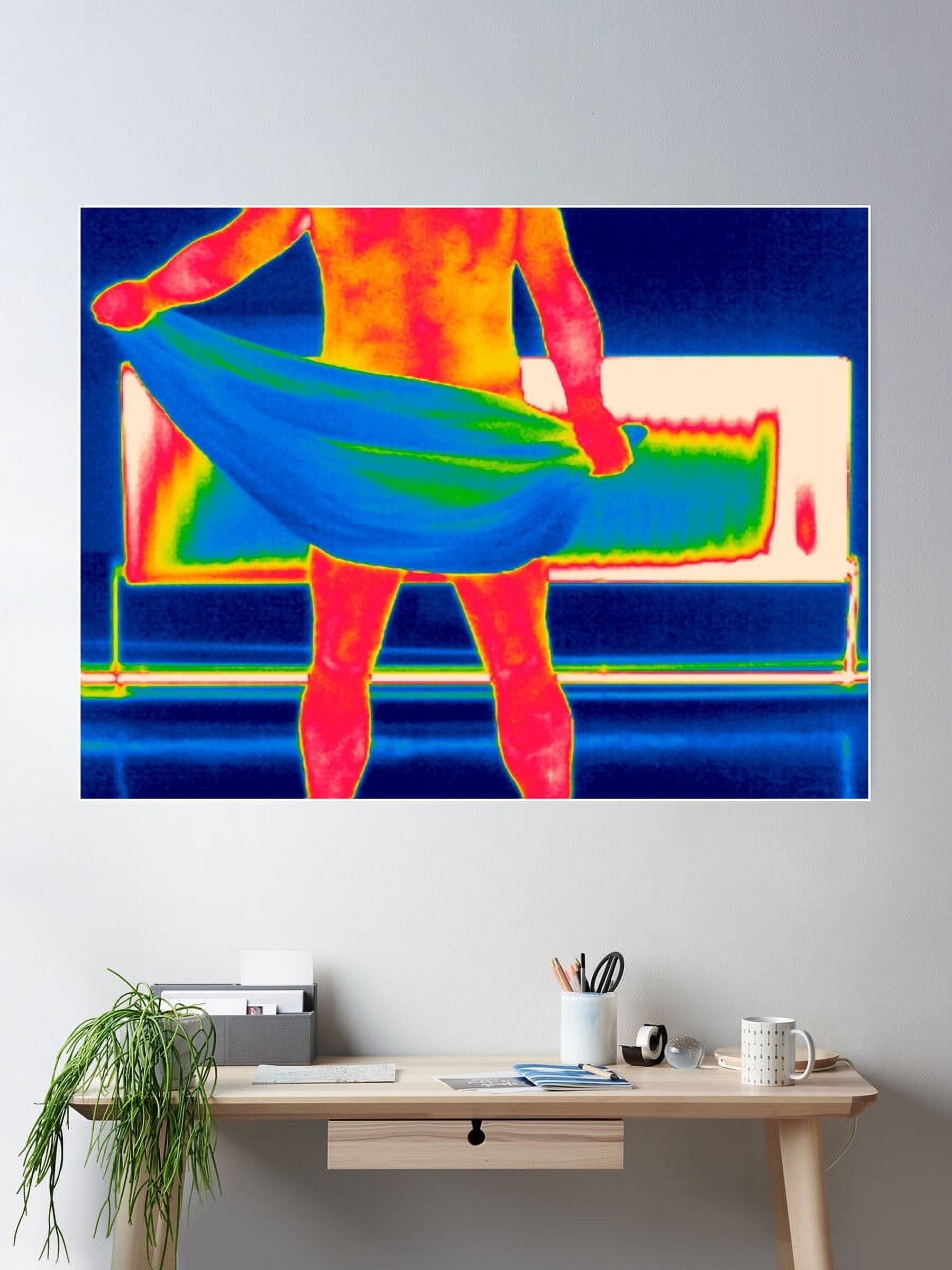 Drying Off, Thermogram (P810/0058) Poster Wall Art, Modern Wall Decor ...