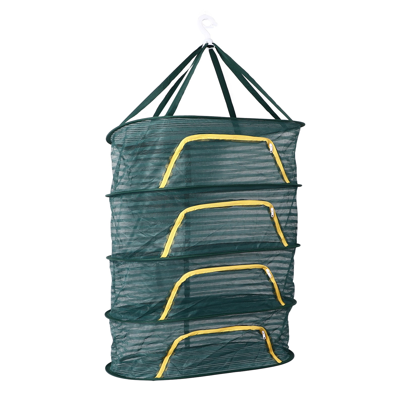 Drying Rack, 4 Layer Drying Rack with U Shaped Dark Green Foldable High ...