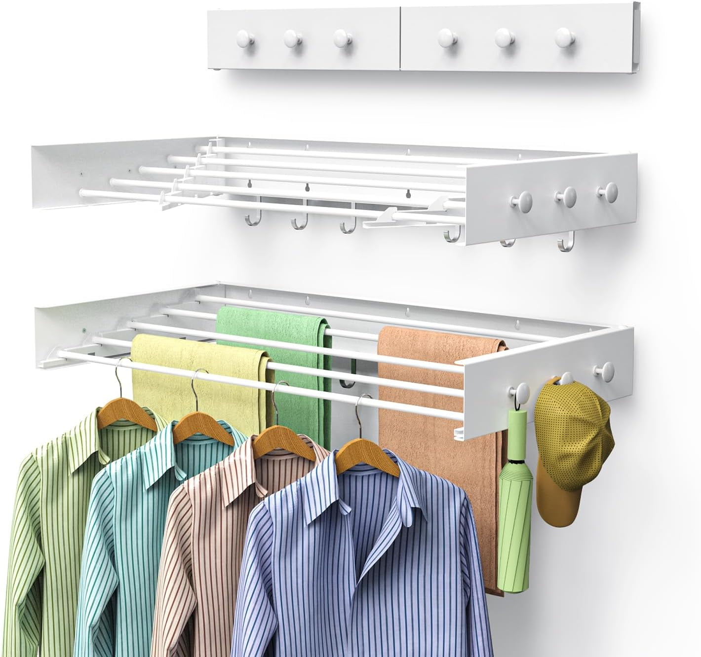 Drying Rack Clothing,Clothes Drying Rack Wall Mounted,Laundry Drying ...