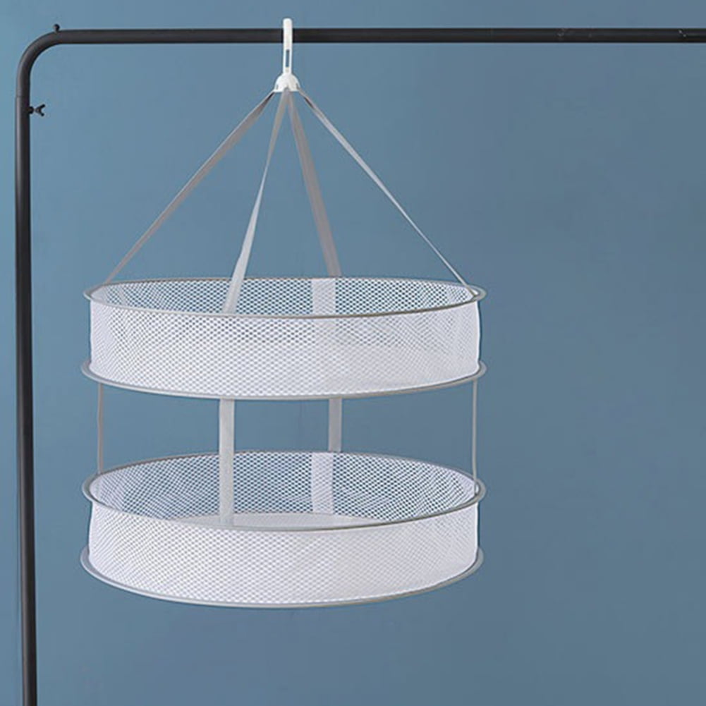 Drying Rack Net 1 Layers Collapsible Mesh Basket Dryer Net White Mesh ...