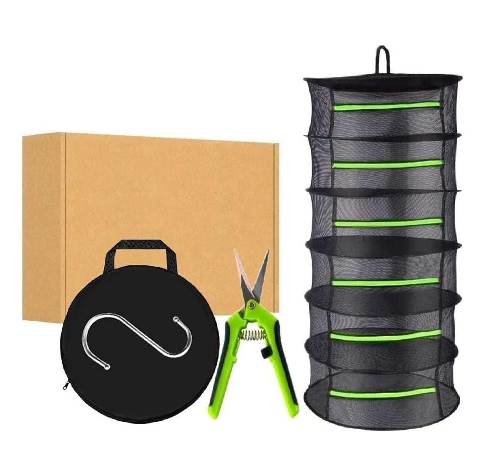 Drying Rack Net Mesh 6 Layer Mesh Hanging Drying Rack with Green Zipper ...