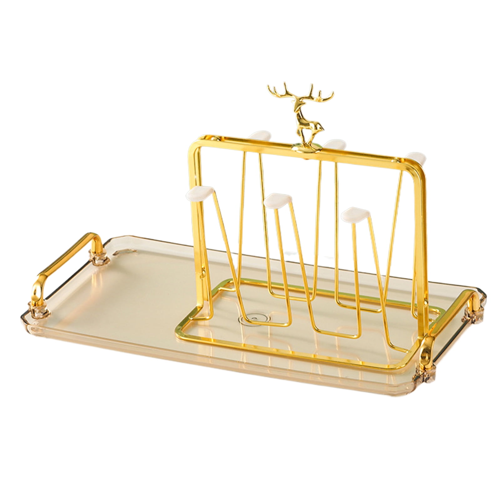 Drying Rack for Bottles,6 Cup Holder Metal Glass Cup Stand,Non-Slip ...