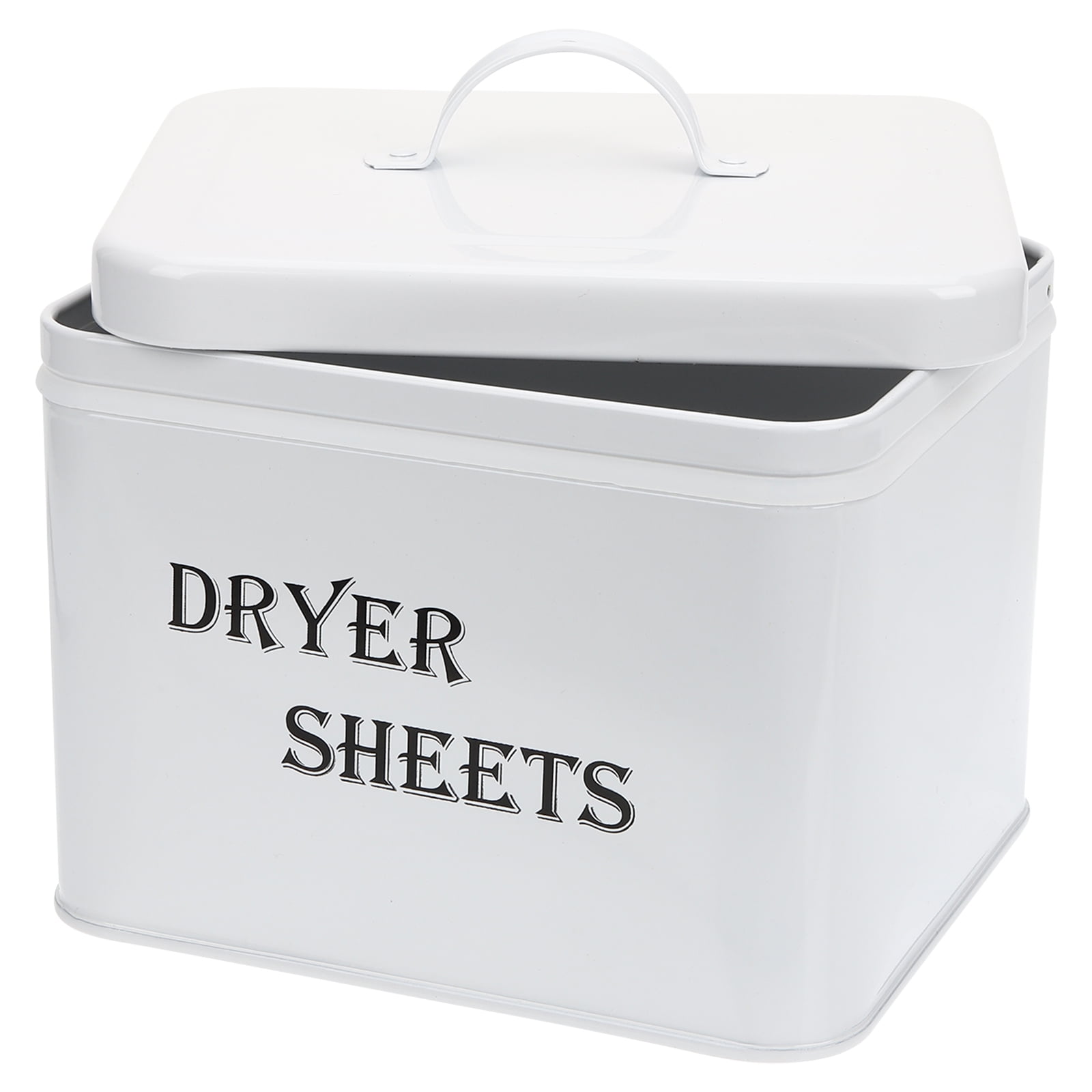 Drying Sheet Storage Box Metal Container with Lid Laundry Room ...