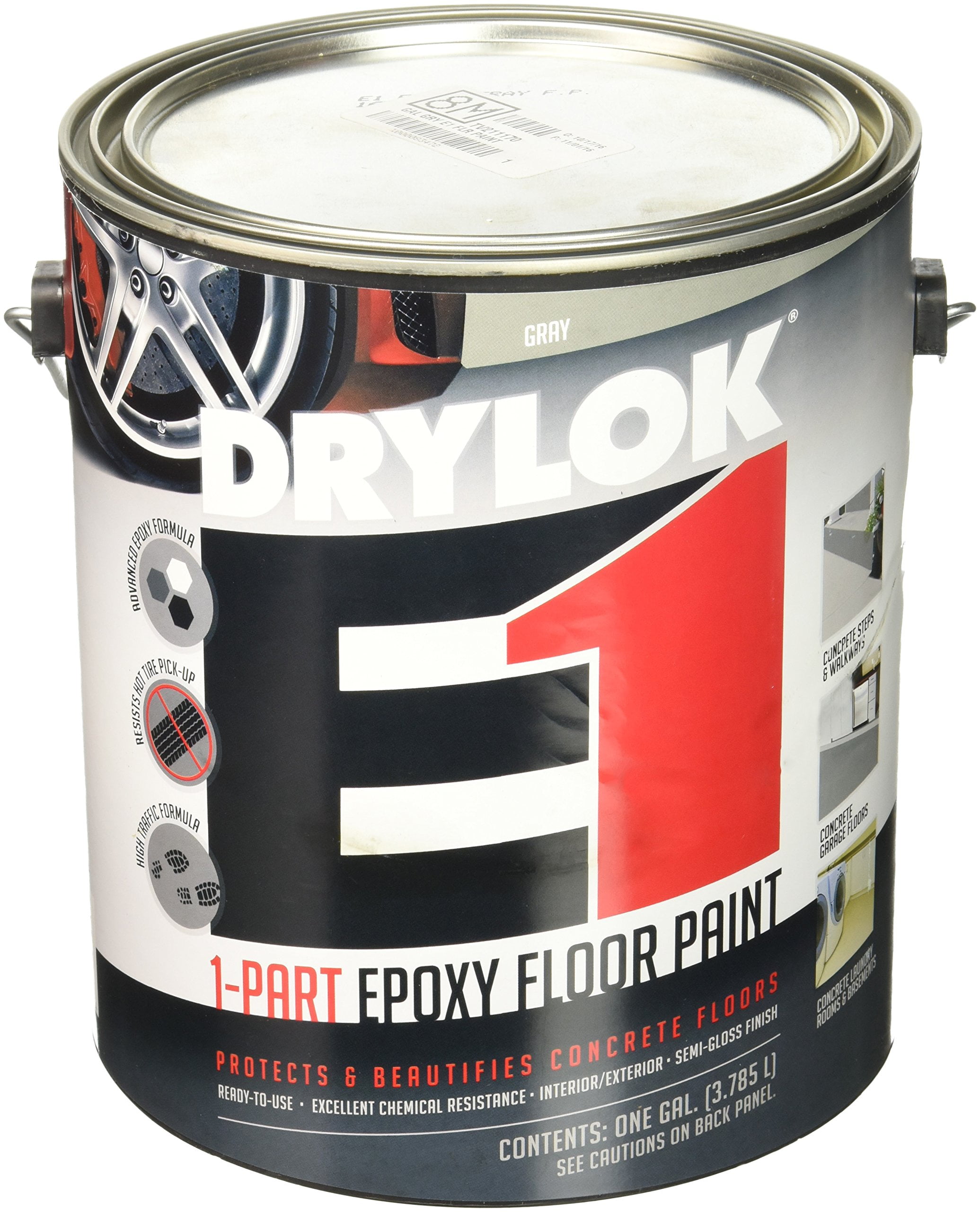 Drylok E1 Semi-Gloss Gray Acrylic Epoxy Blend Epoxy Floor Paint 1 gal ...
