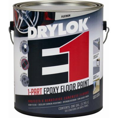 DRYLOK E1 One-Part Epoxy Concrete Floor Paint Platinum, 1 Gal. 832393 ...