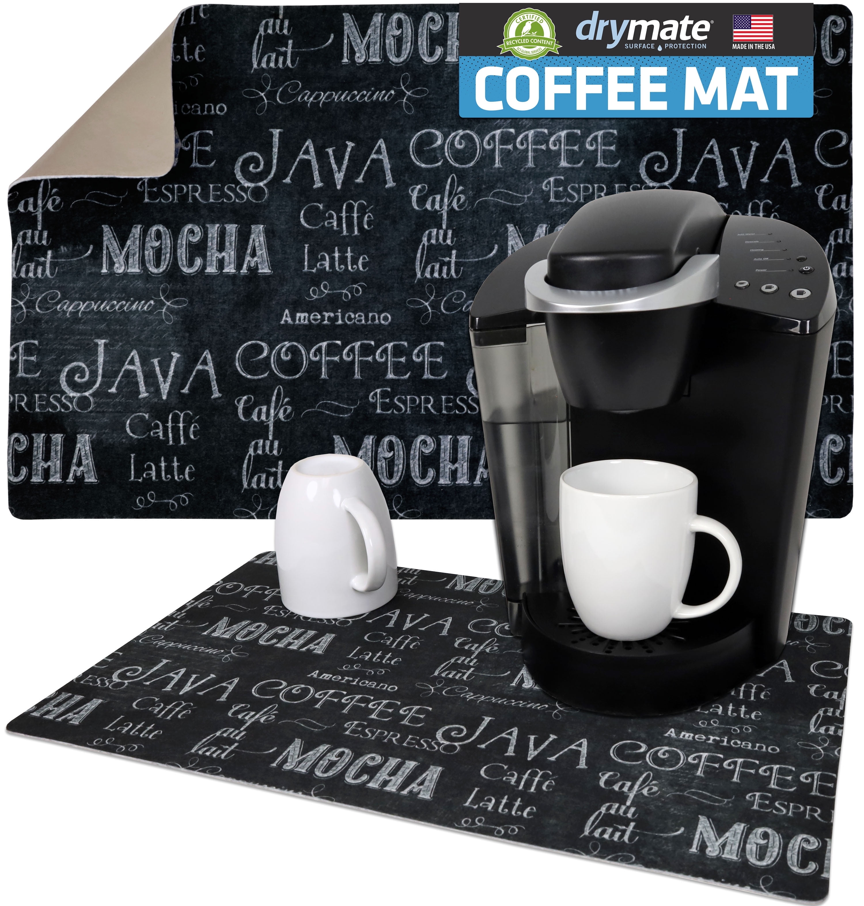 Drymate, Coffee Maker Mat, 12‚Äù x 20‚Äù, Protects Countertops & Spills ...