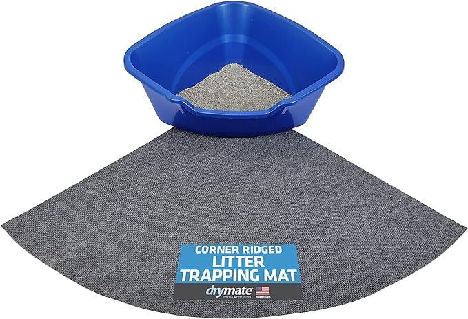 Drymate Corner Cat Litter Trapping Mat, (Ridged Design), Traps Litter ...