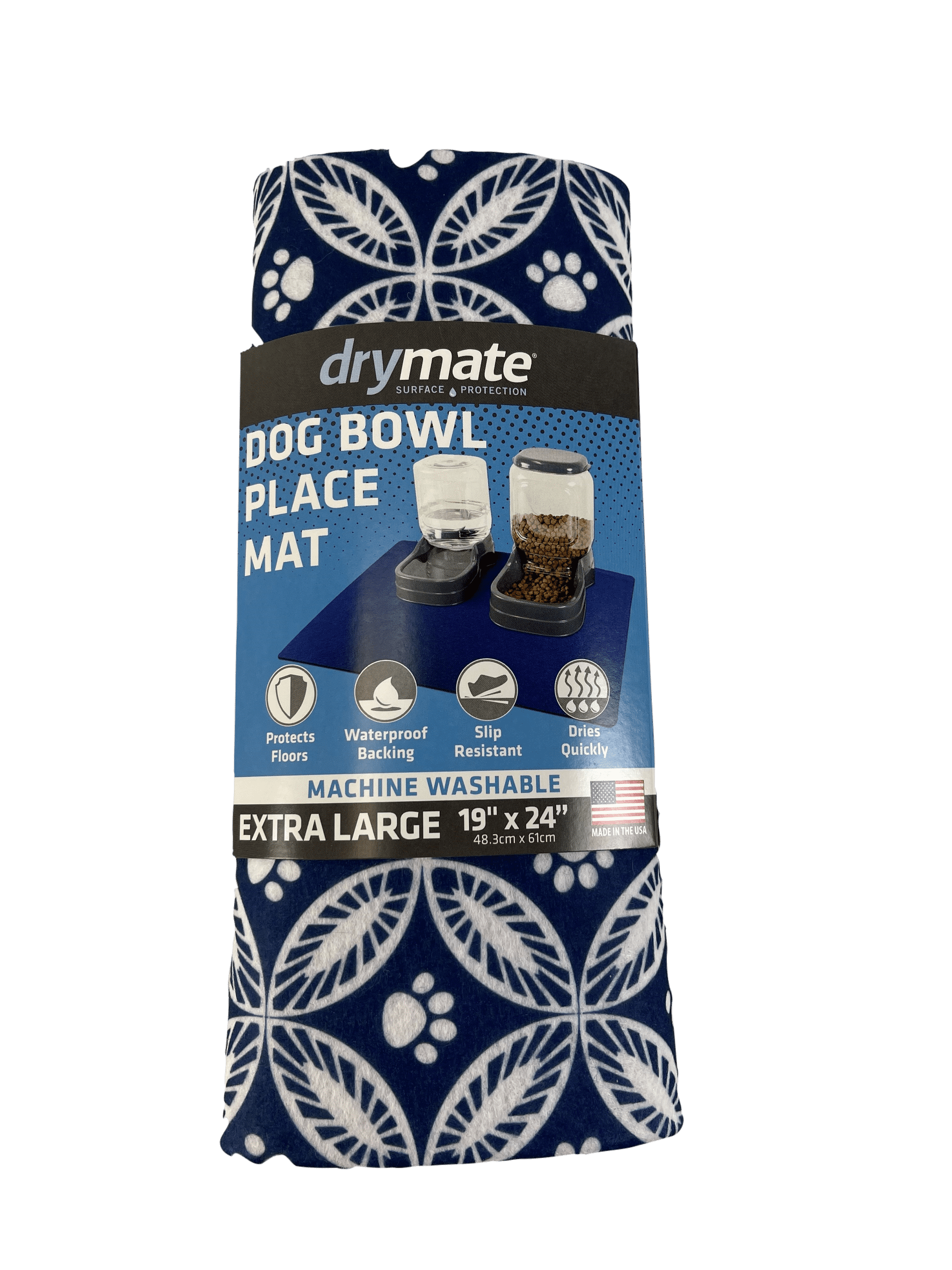 Drymate Dog Food Mat, 19 x 24 in - Waterproof, Stain Resistant ...