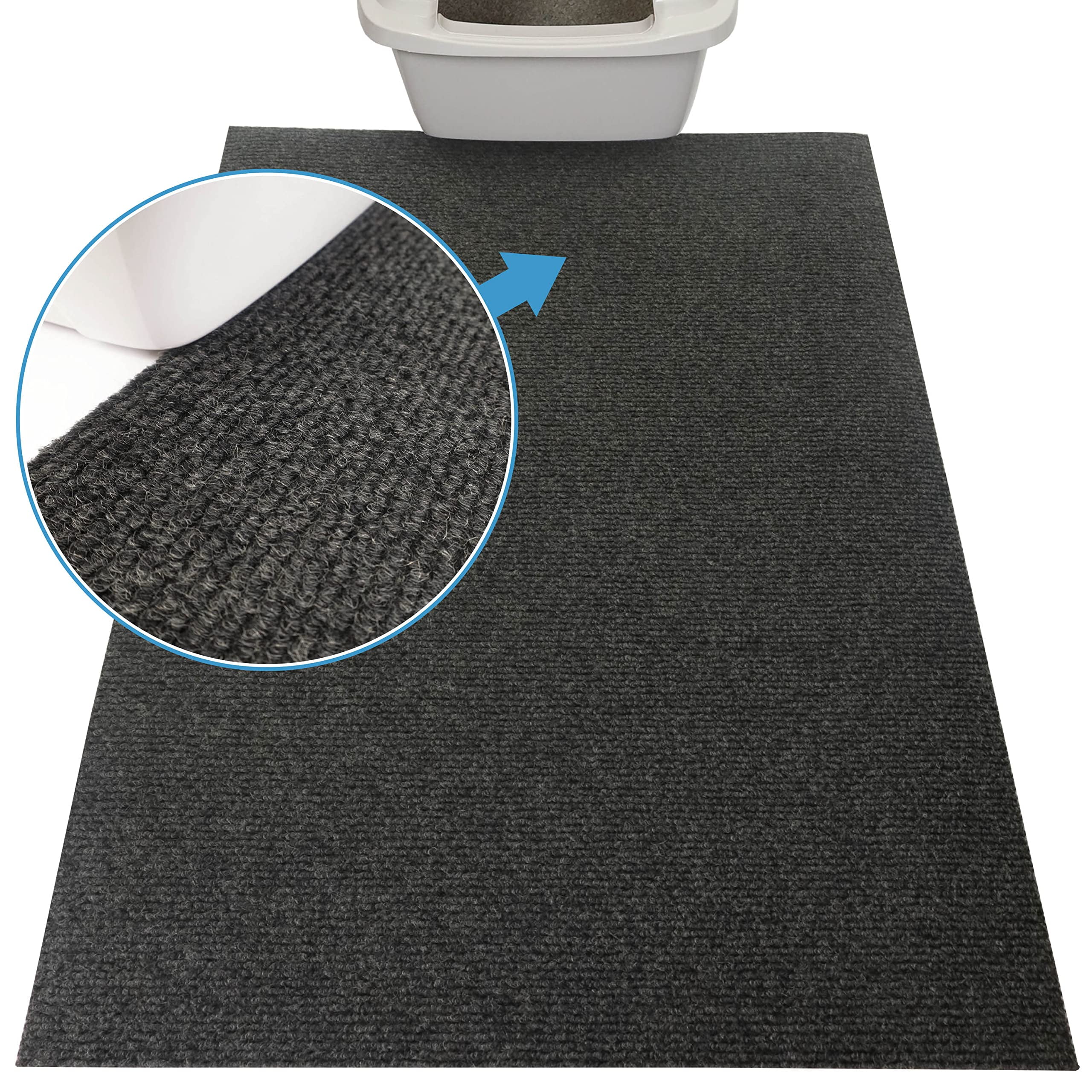 Drymate Jumbo Plush Cat Litter Trapping Mat, Traps from Box, Protects Floors, Urine-Proof ...