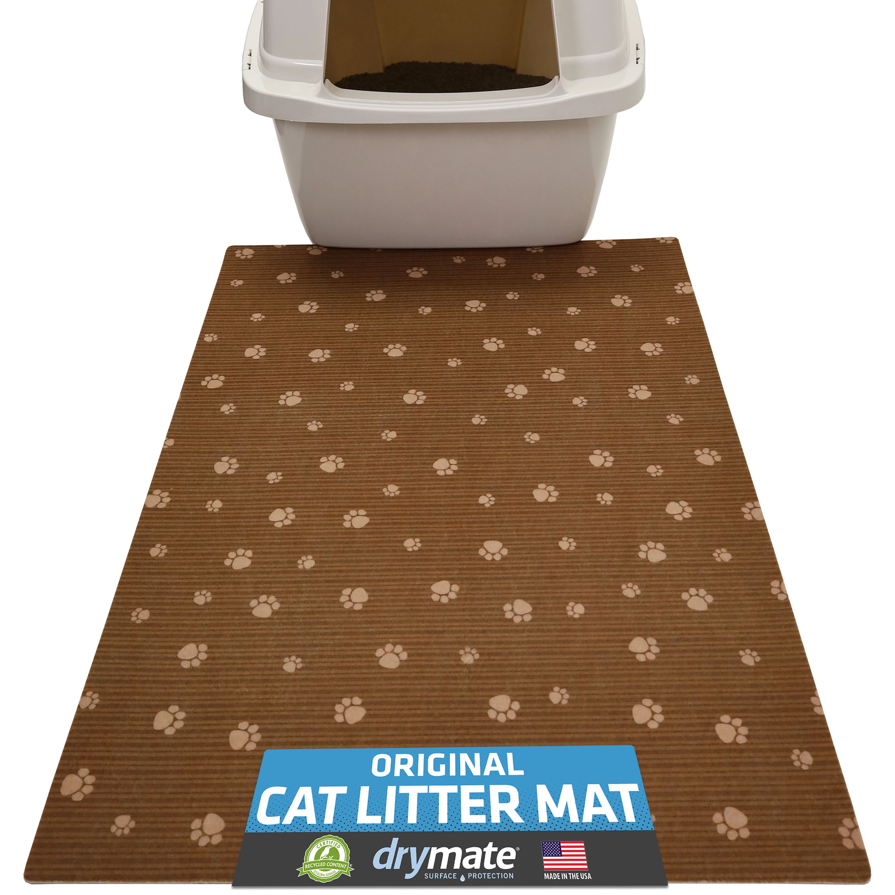 Drymate Cat Litter Mat, 20x28 inches, Waterproof, Absorbent, Soft on ...
