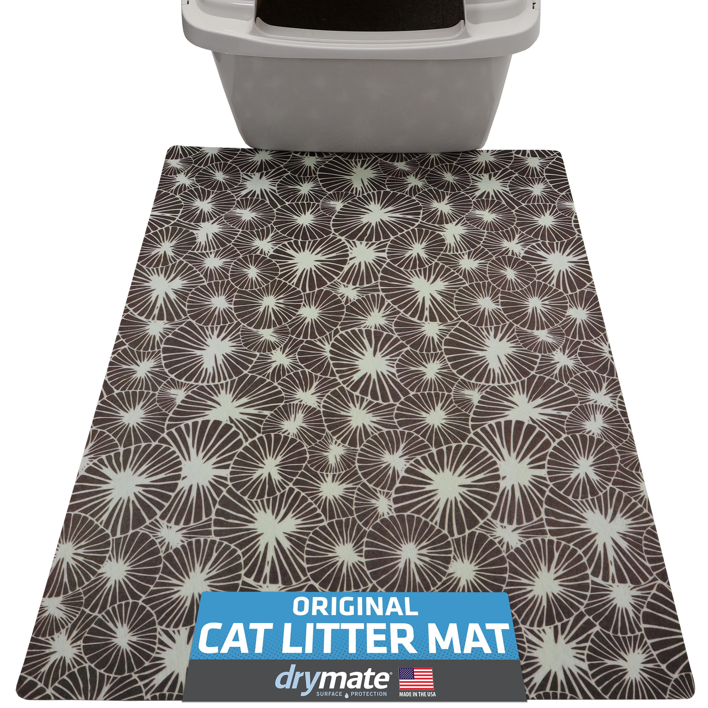 Drymate Original Cat Litter Mat, Contains Mess from Box for Cleaner ...