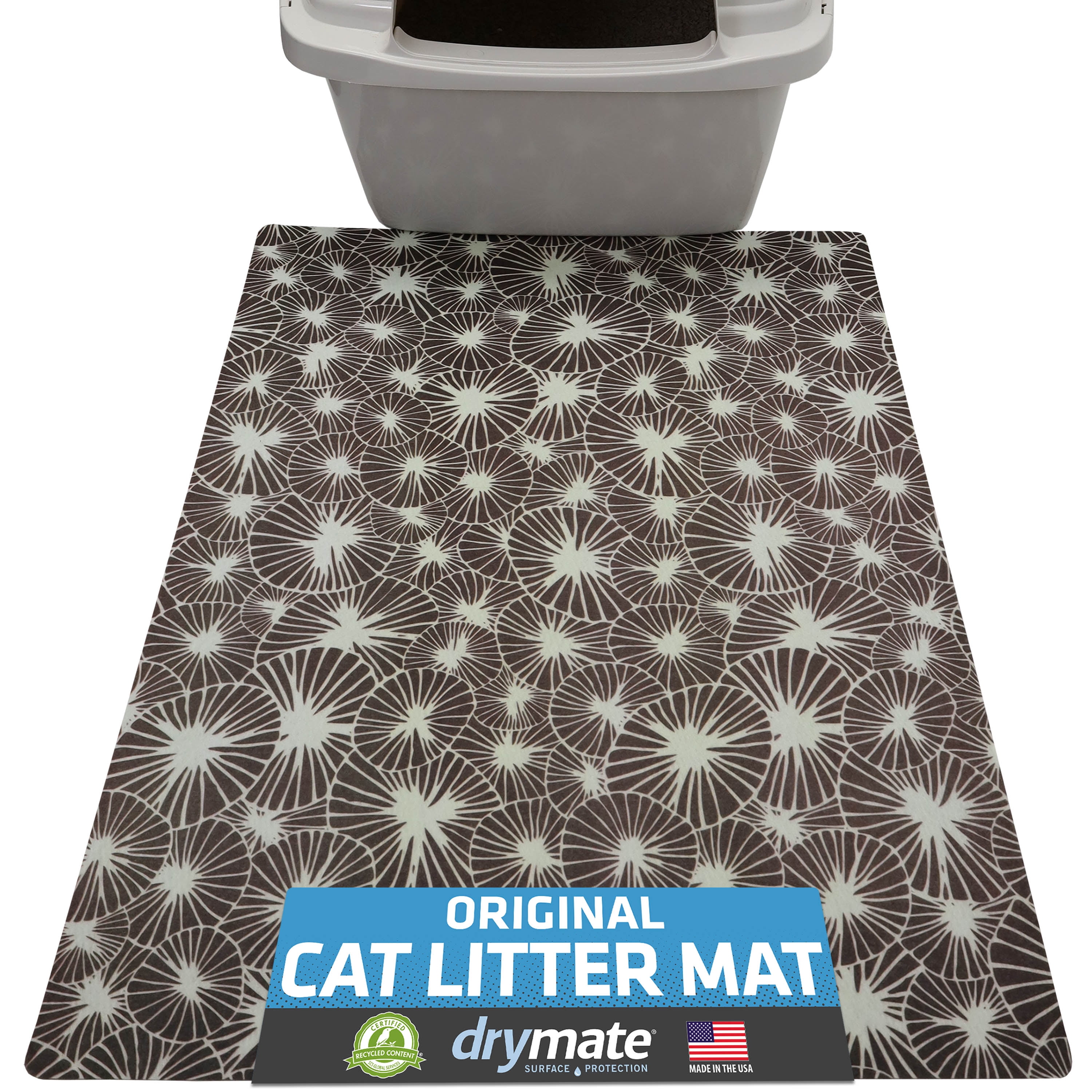 Drymate Original Cat Litter Mat, Contains Mess from Box for Cleaner ...