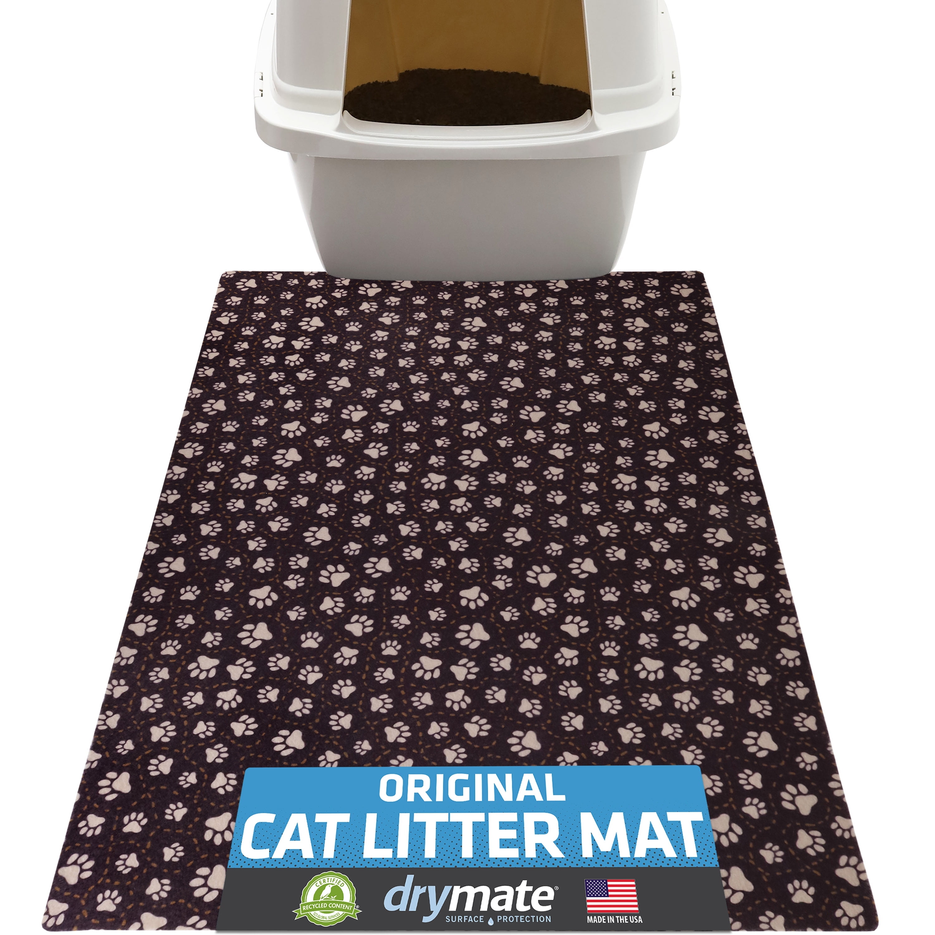 Drymate Cat Litter Mat, 20x28 inches, Waterproof, Absorbent, Soft on ...