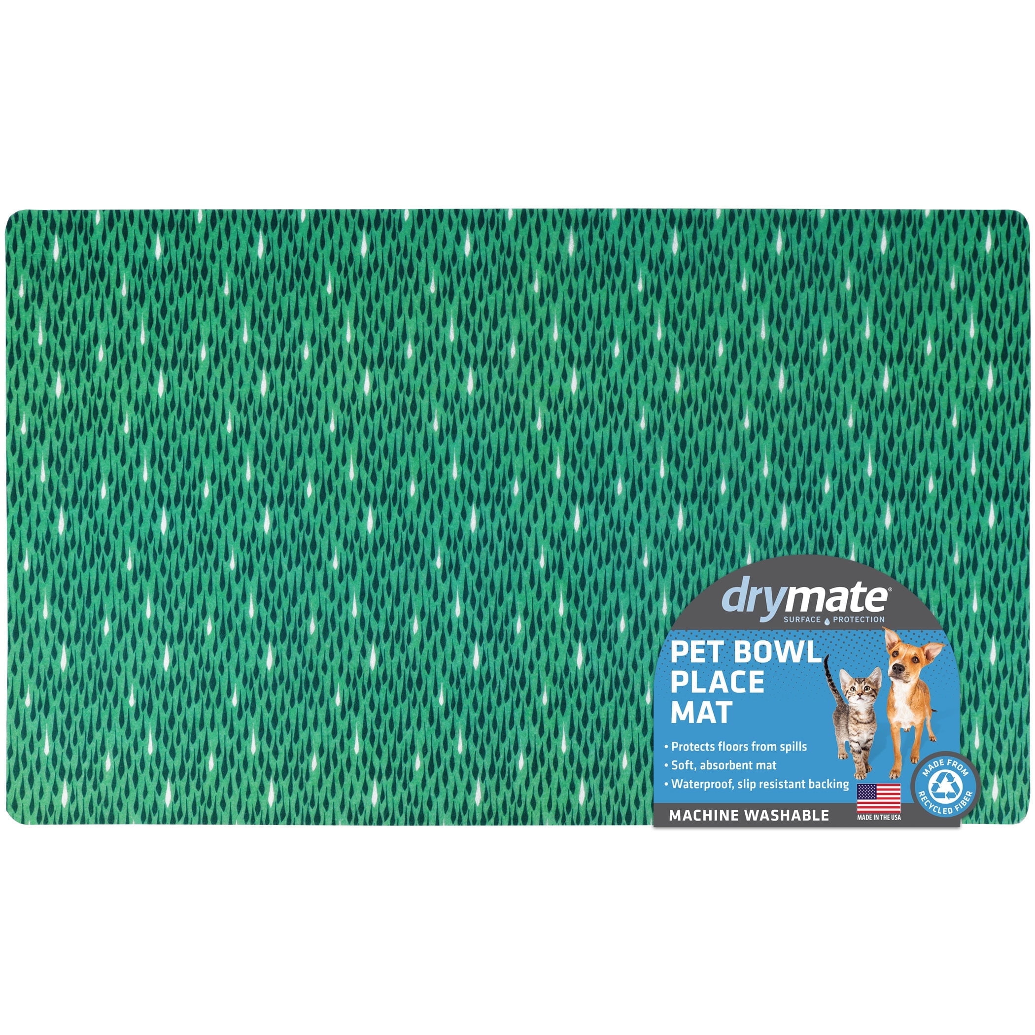 Drymate Pet Bowl Placemat, Dog & Cat Food Feeding Mat - Absorbent ...